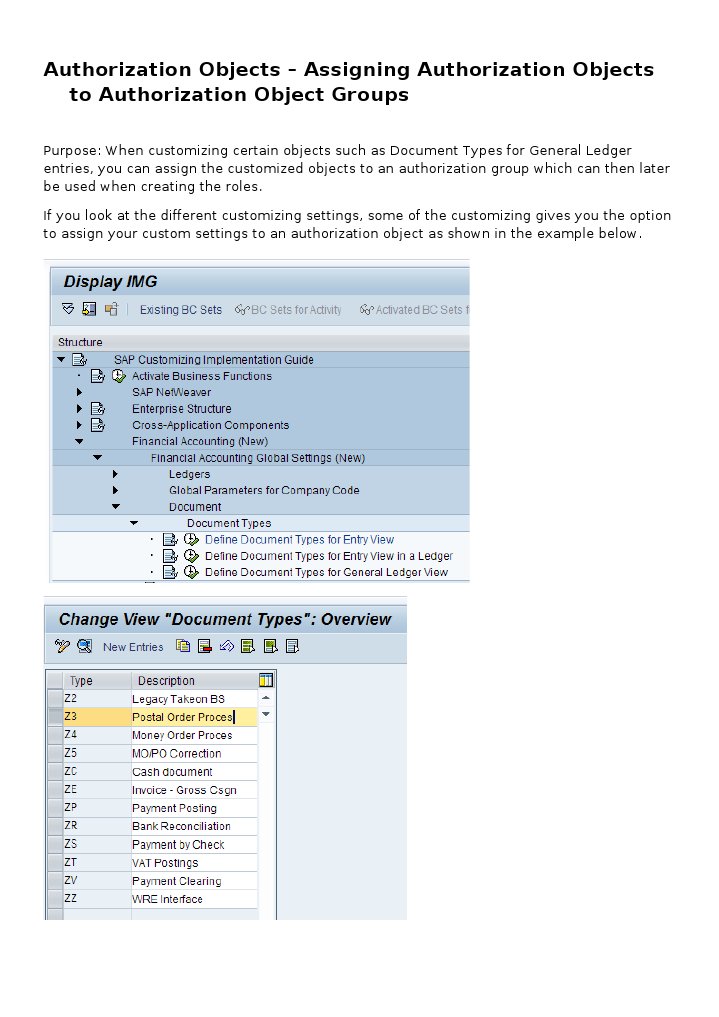 PFCG - Authorization Objects Assignment To Authorization Object Groups | PDF