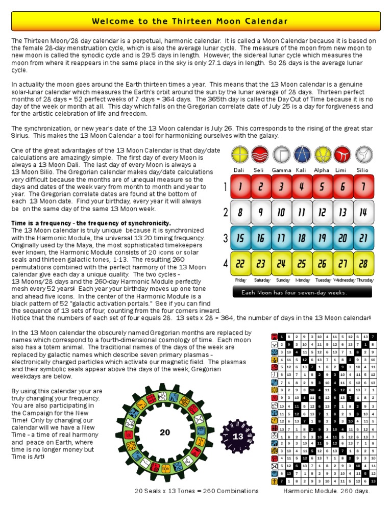 Begin2 Mayan Calender | PDF | Calendar | Moon