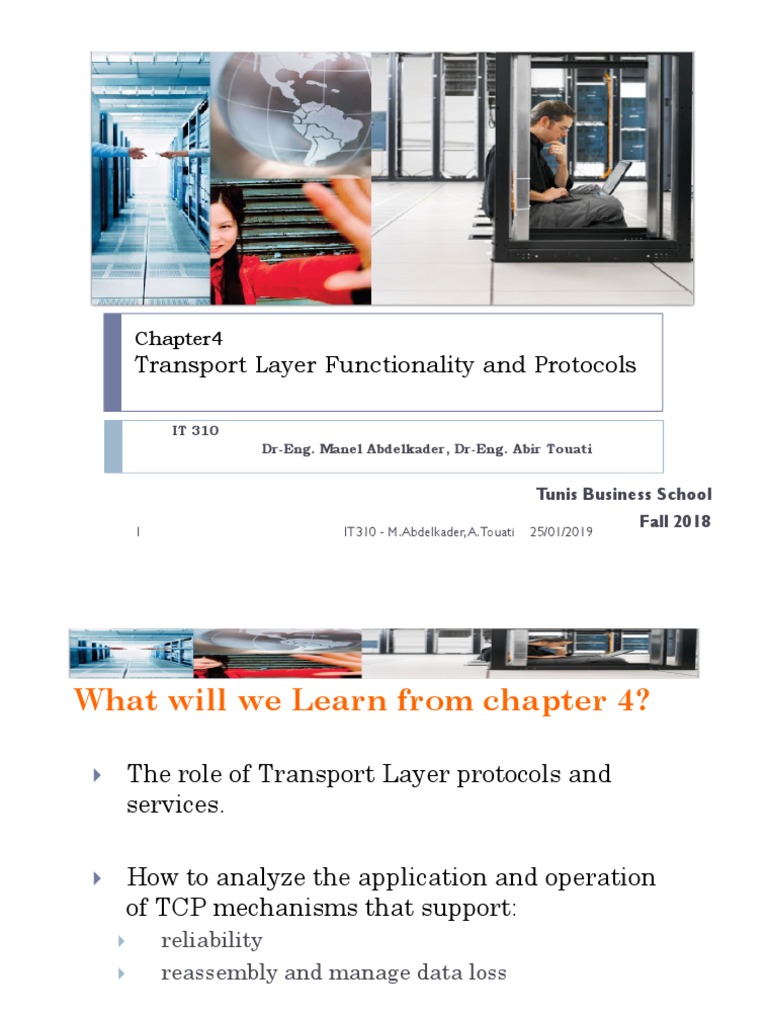 Transport Layer Functionality and Protocols: Tunis Business School Fall 2018 | PDF ...