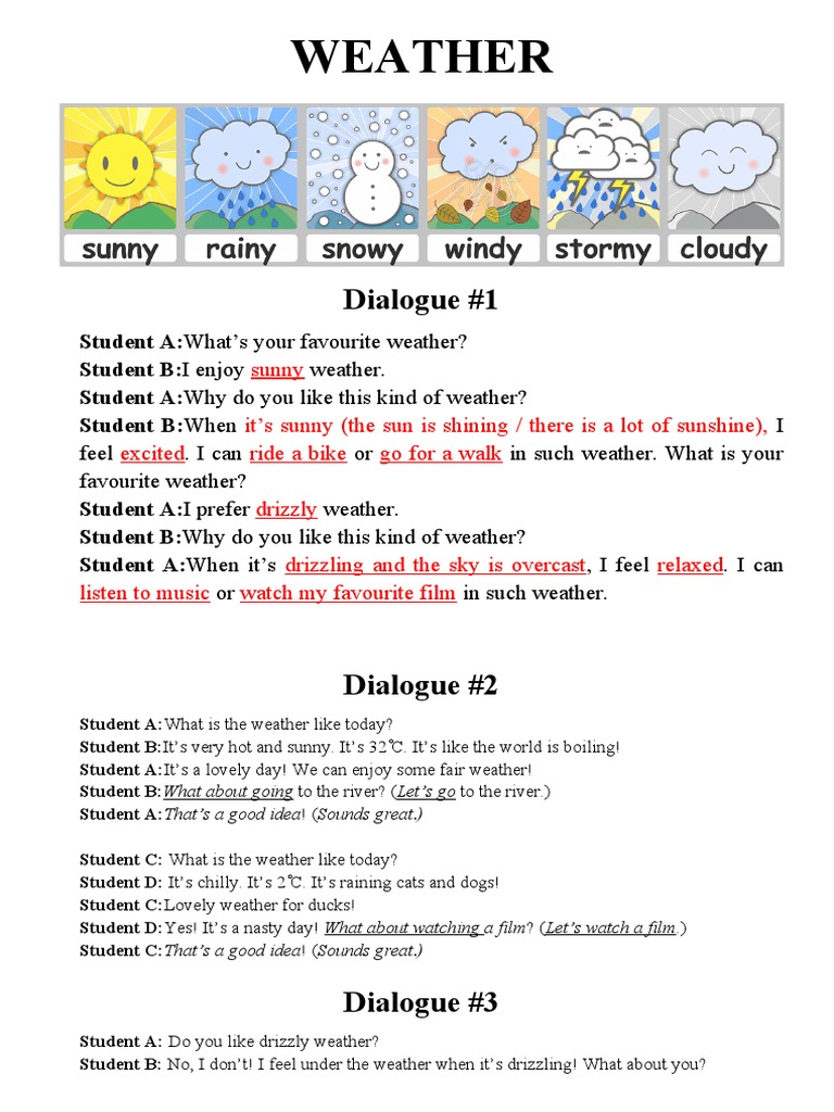 Weather Conversation Topics | PDF