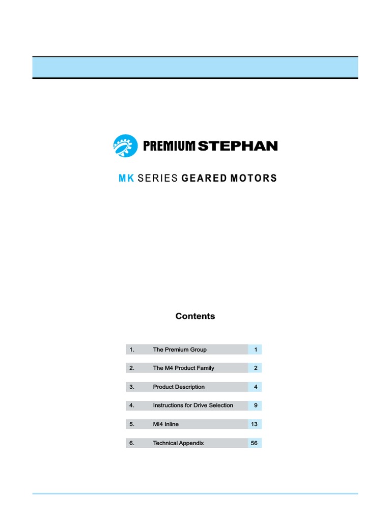 MK Series Geared Motor 20-8-2013 | PDF | Gear | Electric Motor