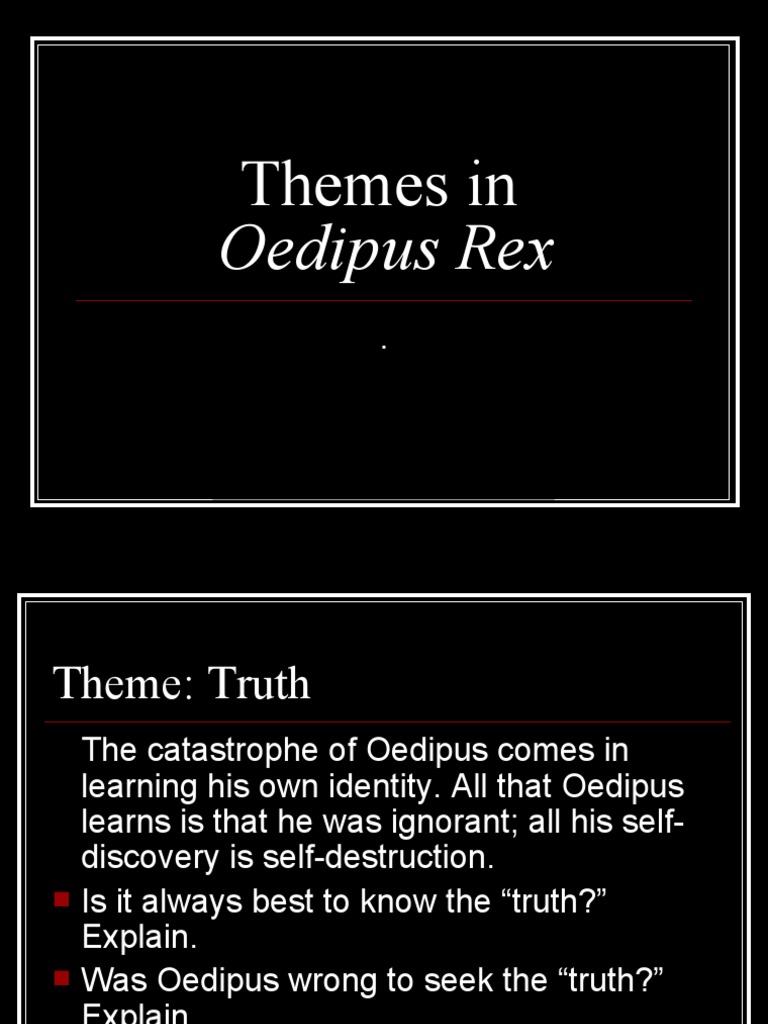 Themes In: Oedipus Rex | PDF