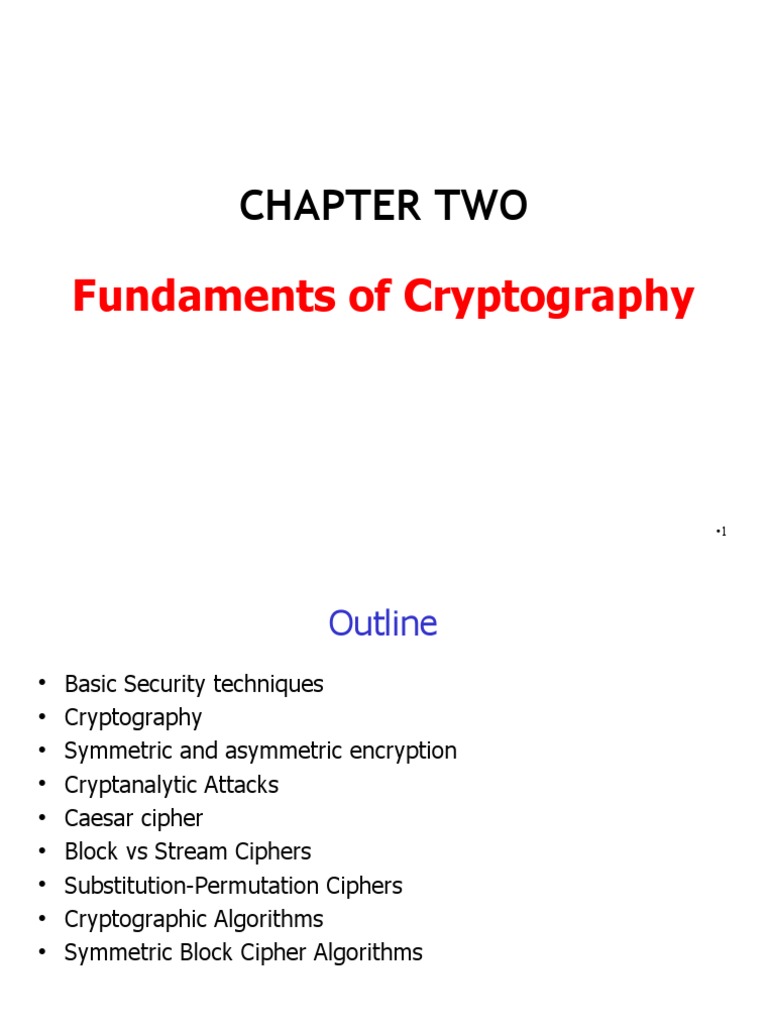 Chapter Two: Fundaments of Cryptography | PDF | Cryptography | Encryption