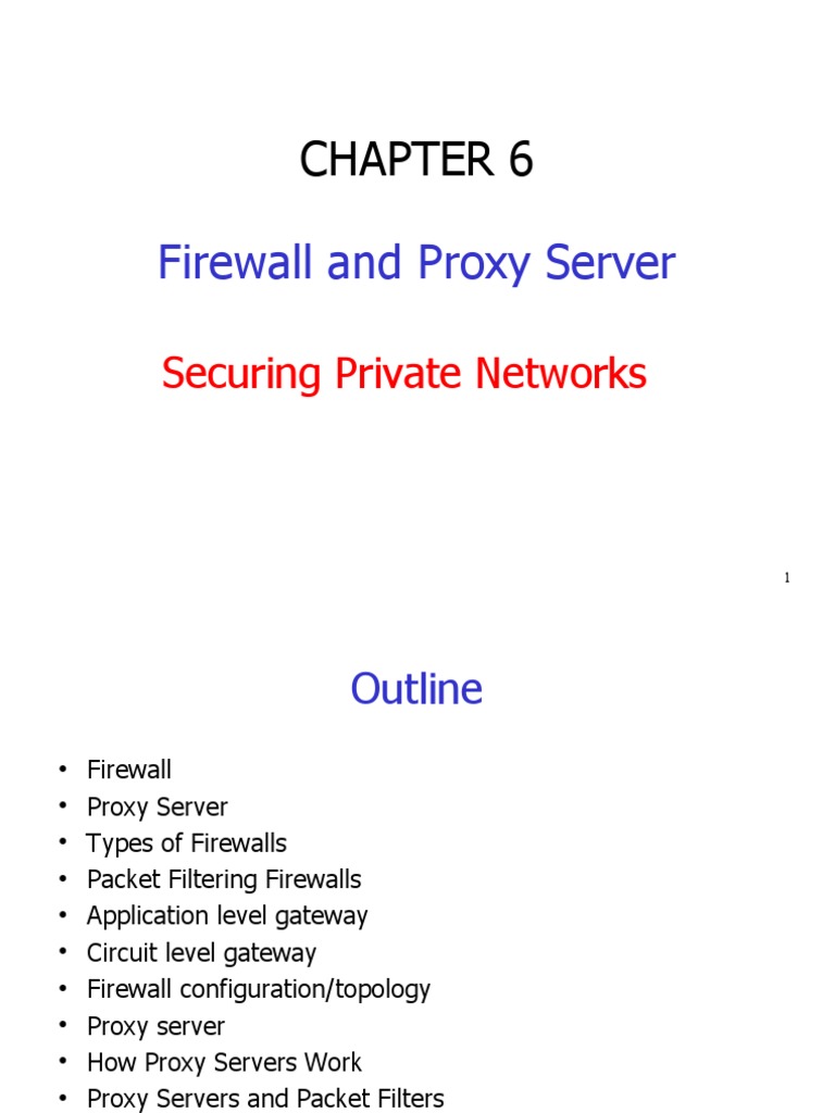 Chapter 5 Firewall and Proxy Server | PDF | Proxy Server | Firewall (Computing)