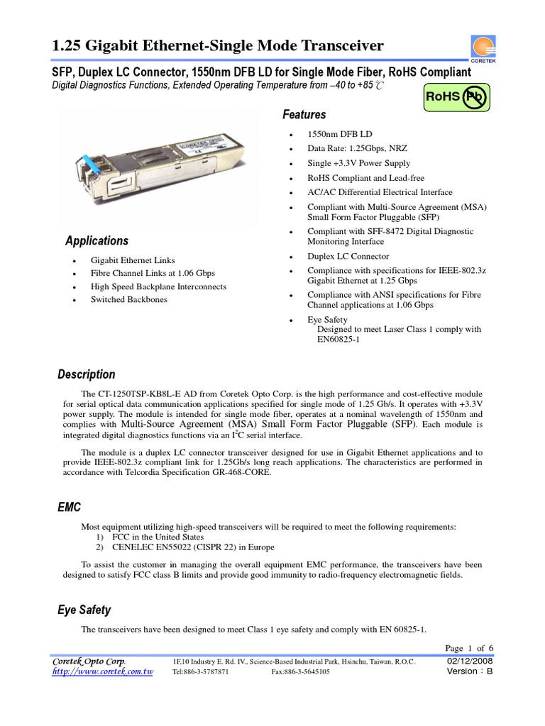 Uk CRT CT-1250TSP-KB8L 1DS | PDF | Telecommunications | Physical Layer ...