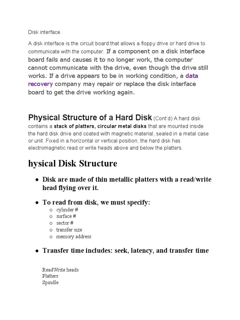 Disk Interface | PDF | Hard Disk Drive | Dos