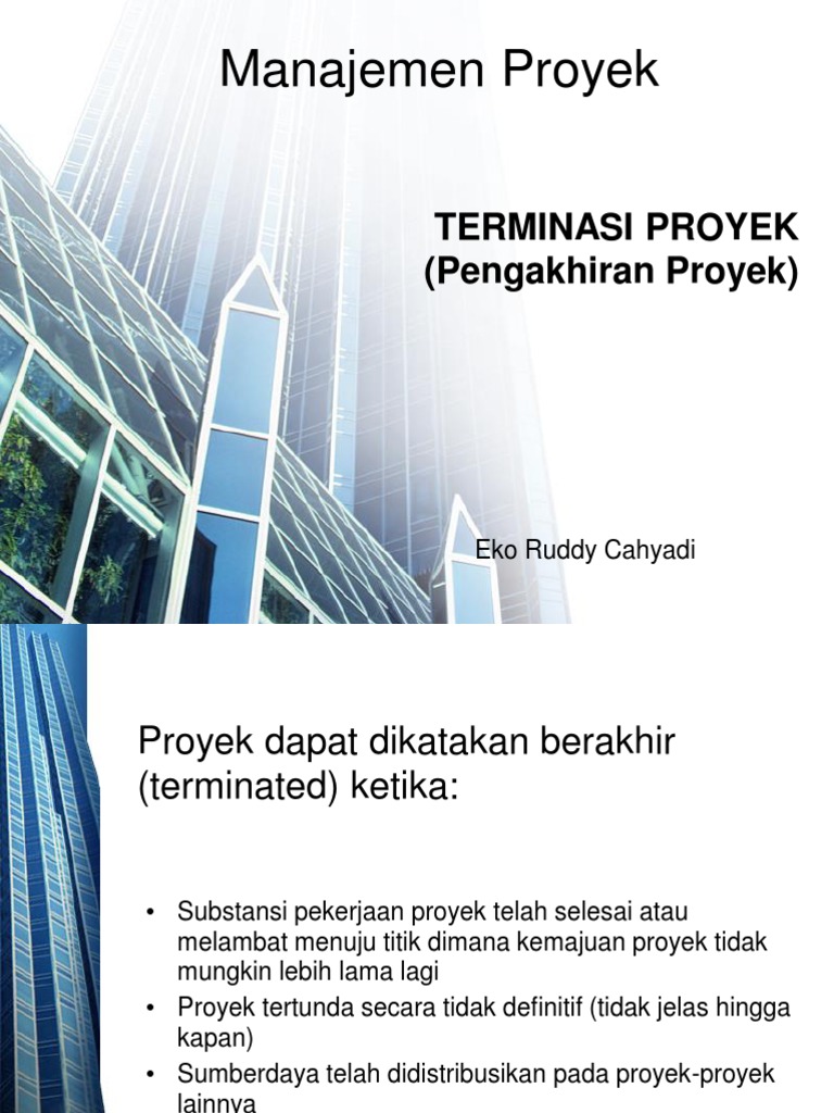 Terminasi Proyek | PDF