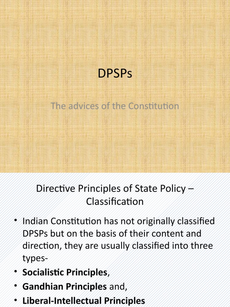 DPSPS: The Advices of The Constitution | PDF | Policy | Government