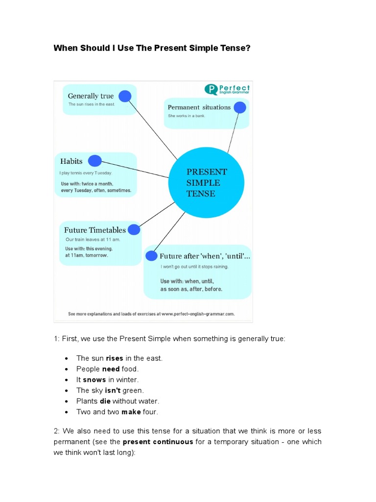 Grammar Simple Present Tense | PDF | Plural | Question
