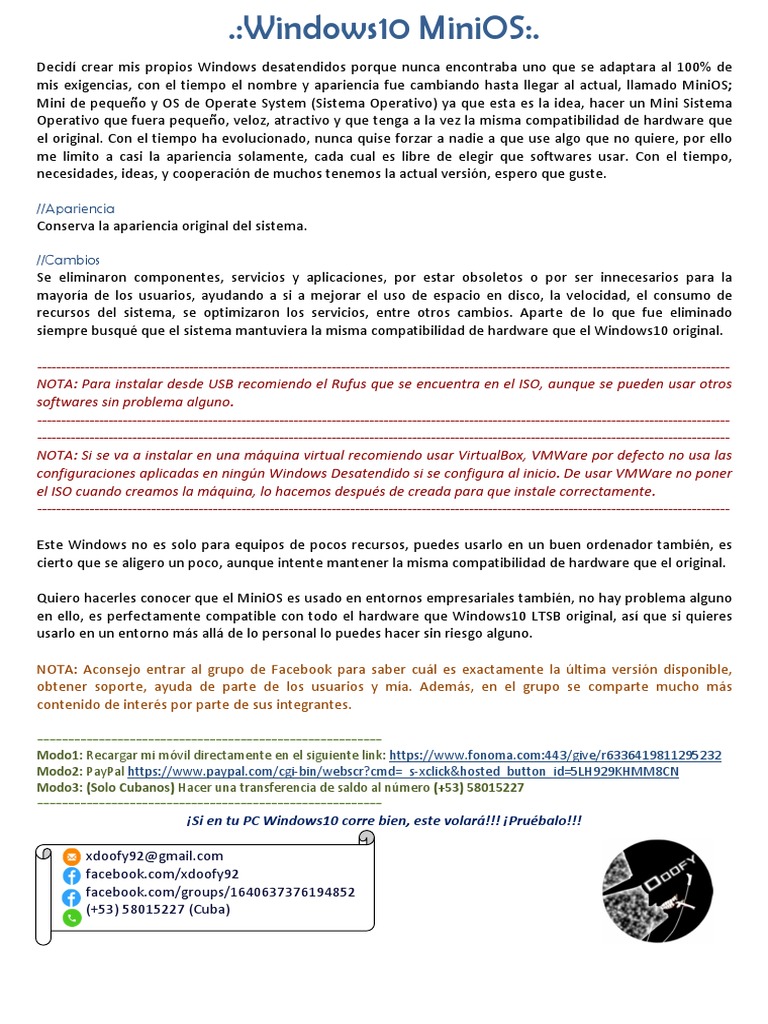 Zwindows10 MiniOS | PDF | V Mware | Microsoft Windows