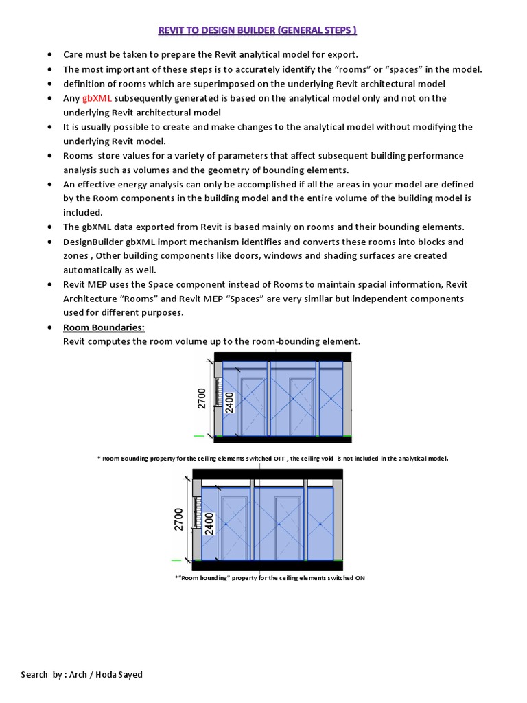 Revit Room Definition for gbXML Export | PDF | Autodesk Revit | Computing