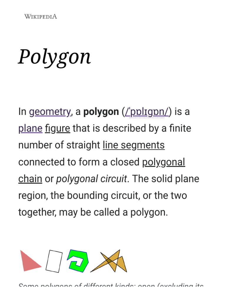 Polygon - Wikipedia | PDF | Polygon | Area