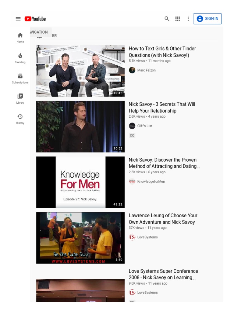 How to attract and date with Nick Savoy videos | PDF | Entertainment ...