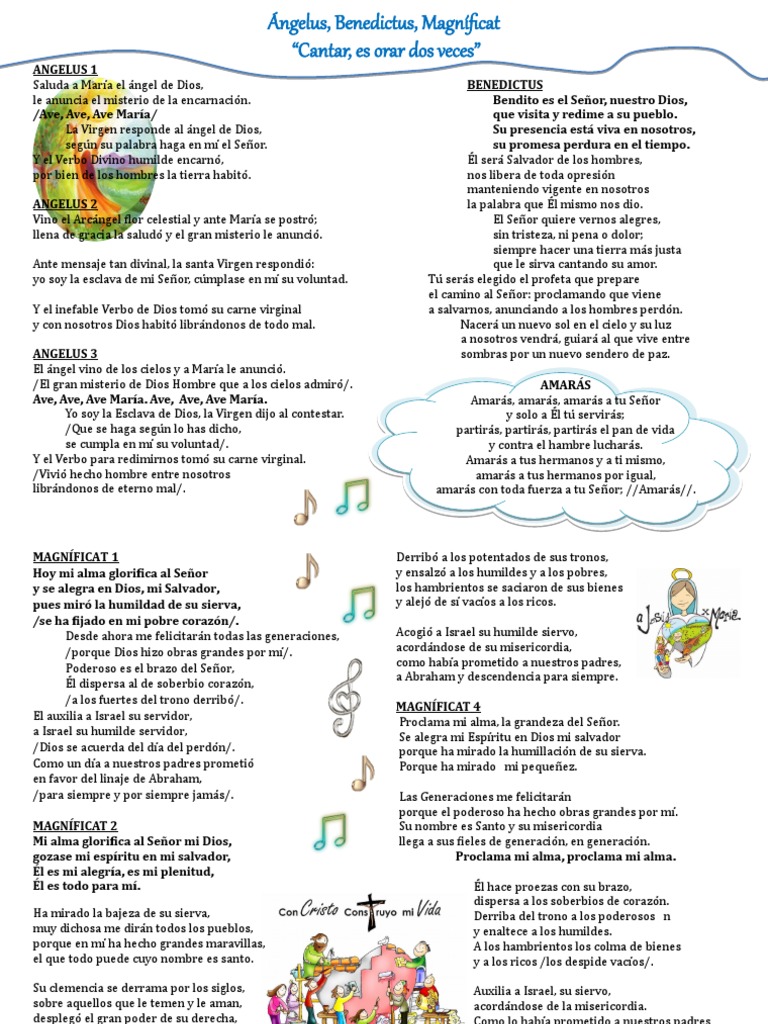 Angelus, Benedictus y Magnificat | PDF | María, madre de Jesús ...