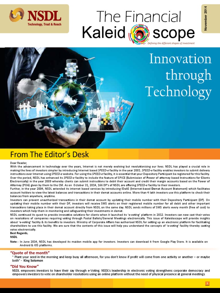 NSDL Update - November 2014 PDF | PDF | Electronic Voting | Business