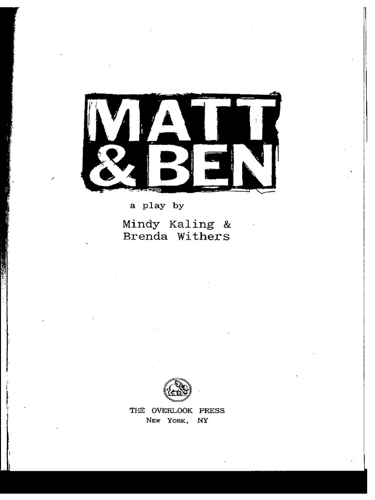 Matt & Ben PDF | PDF