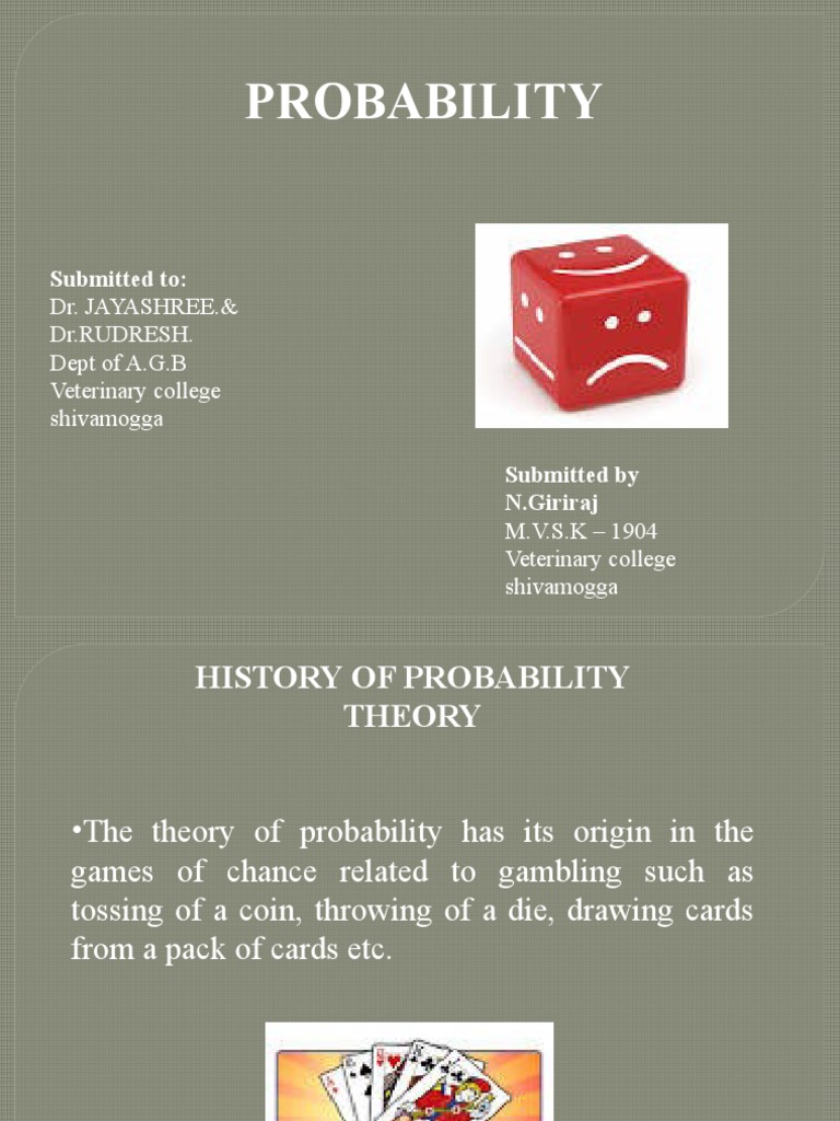 Proabability .Giriraj | PDF | Expected Value | Sensitivity And Specificity