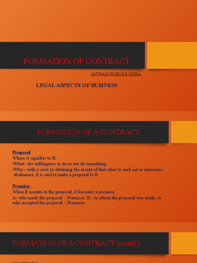 Lecture II-Formation of Contract | PDF | Breach Of Contract | Arbitration