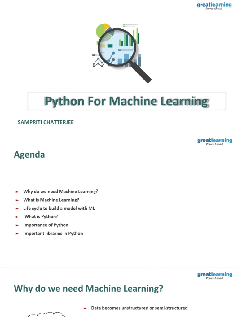 Python For Machine Learning: Sampriti Chatterjee | PDF | Machine ...