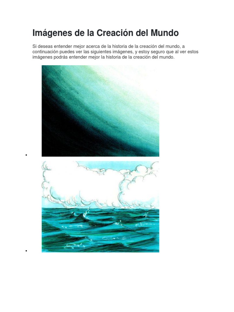 Imágenes de La Creación Del Mundo | PDF