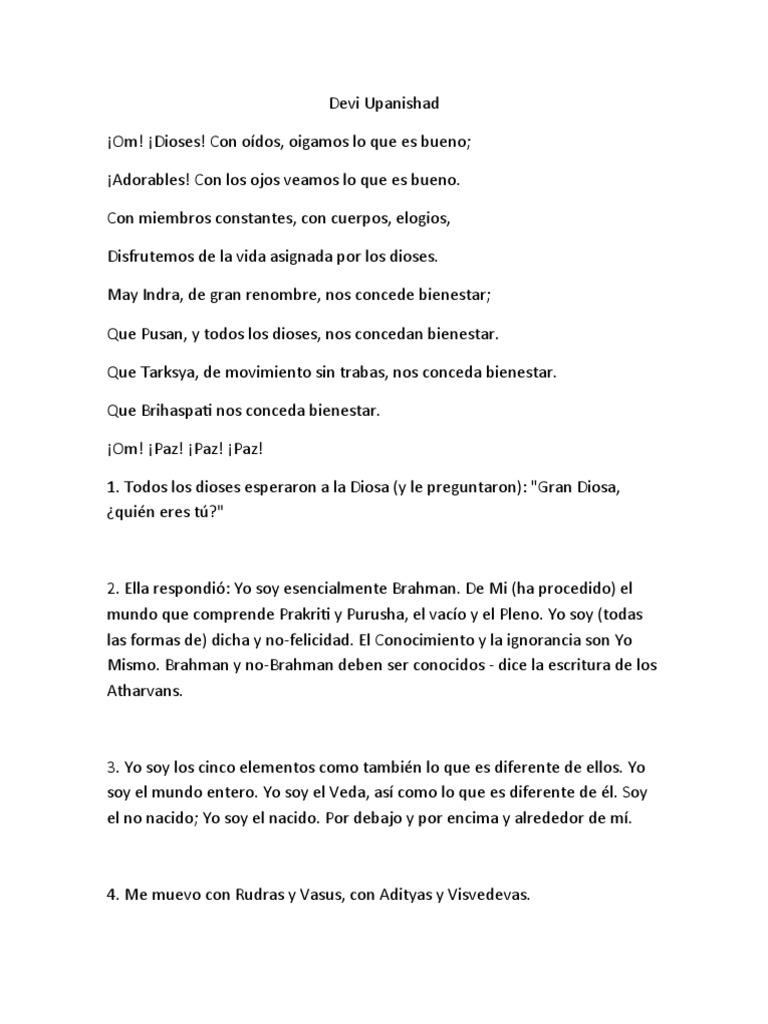 Devi Upanishad Pdf Shiva Mitología Hindú
