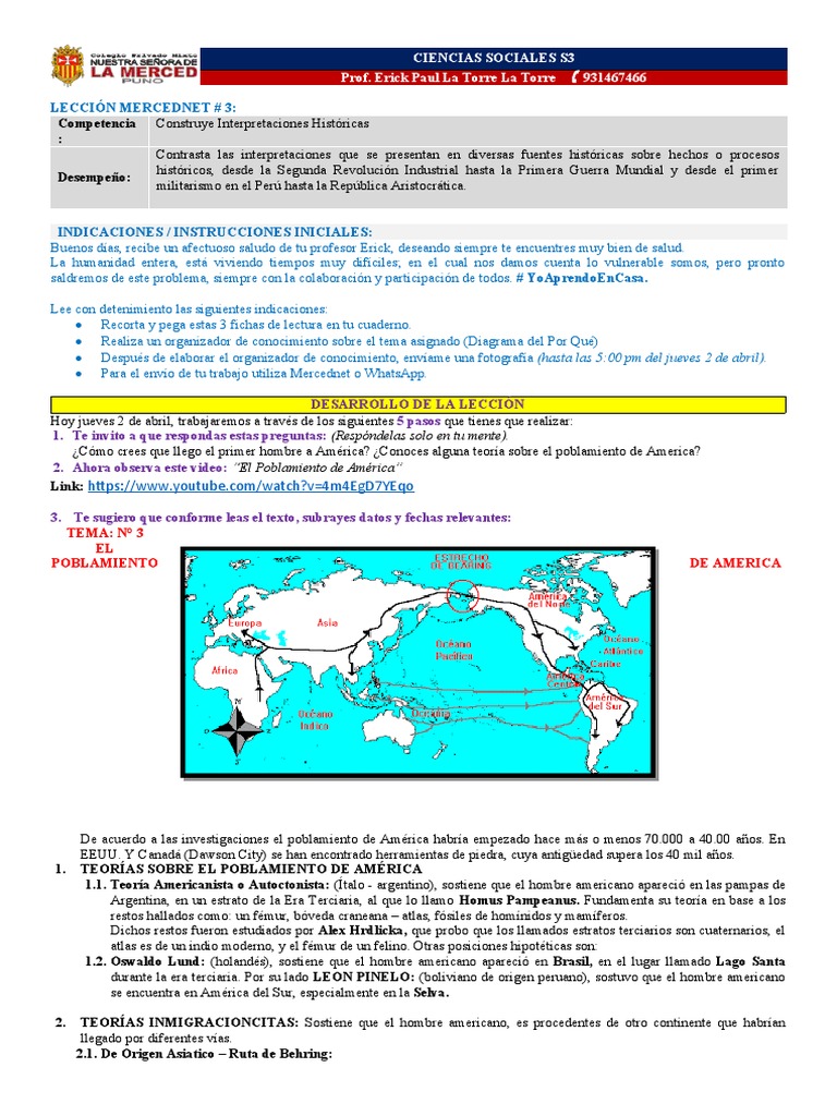 El Poblamiento de America | PDF | Américas | Polinesia