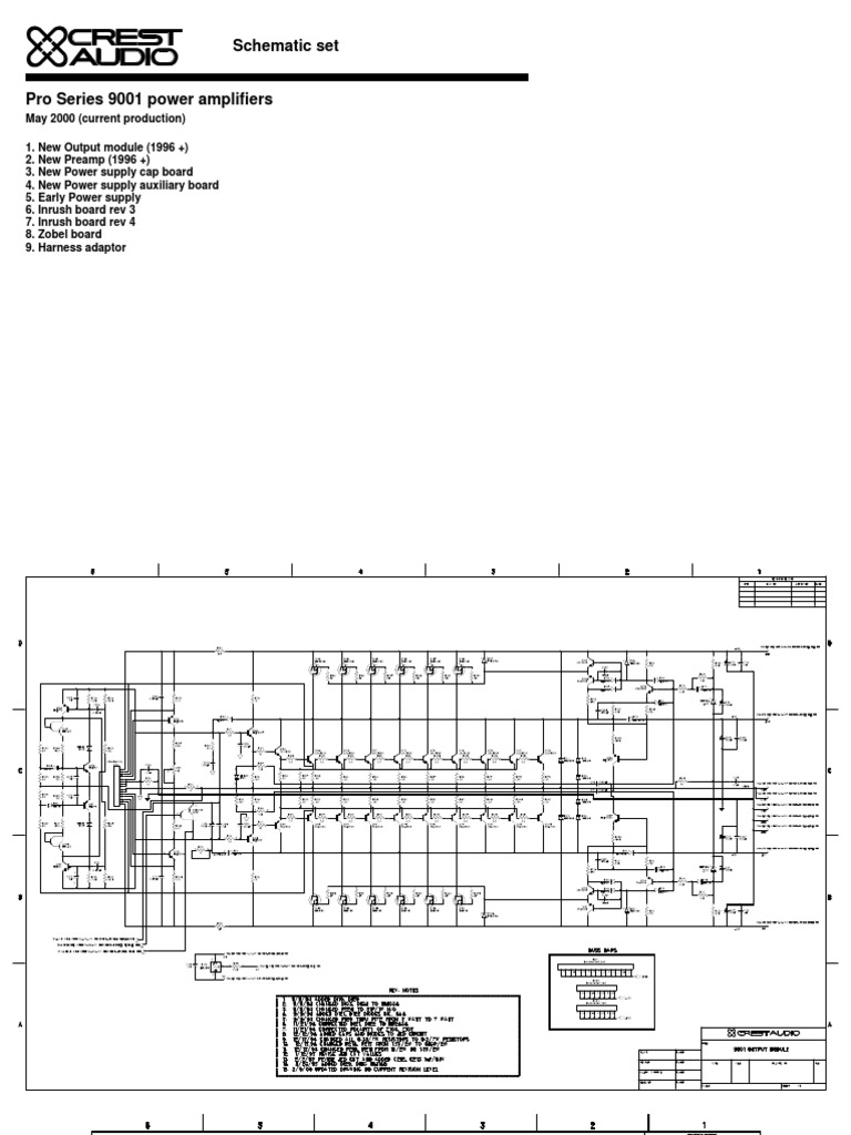 Crest Audio PRO-9001 Schematic | PDF