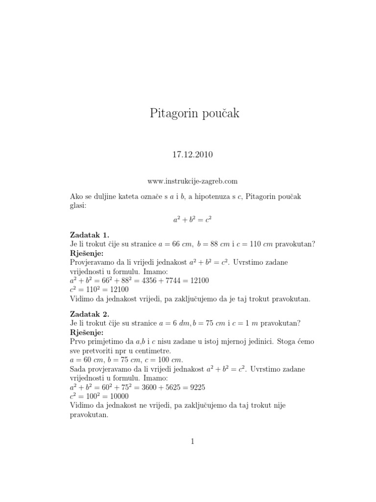 Pitagorin Poucak | PDF