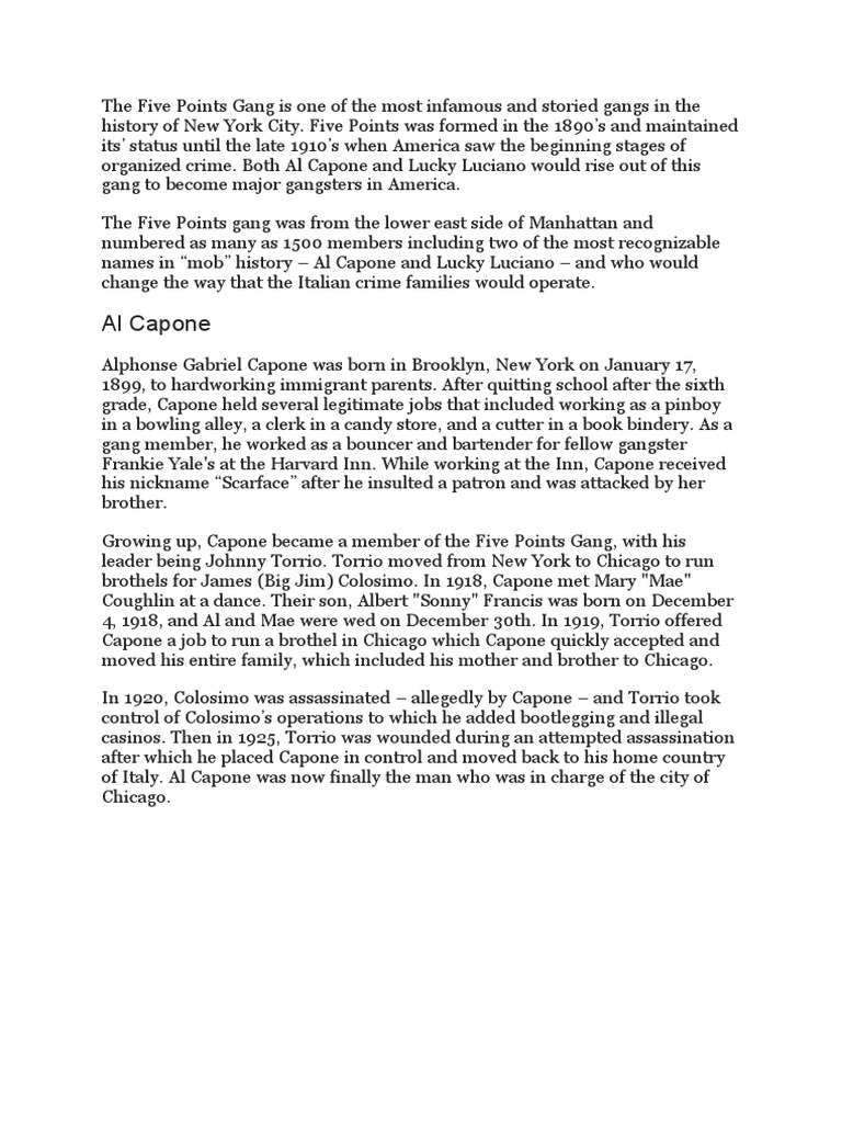 Al Capone Reading | PDF | Lucky Luciano | Al Capone