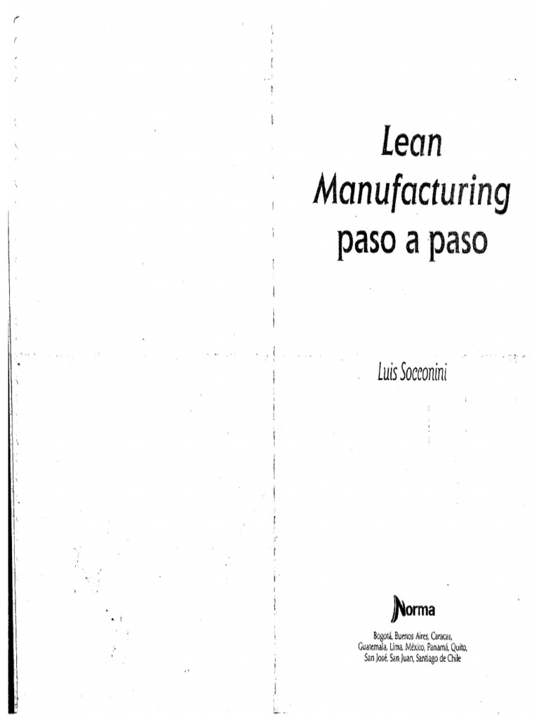 Libro Lean Manufacturing Paso A Paso PDF | PDF | Sistema de manejo de ...
