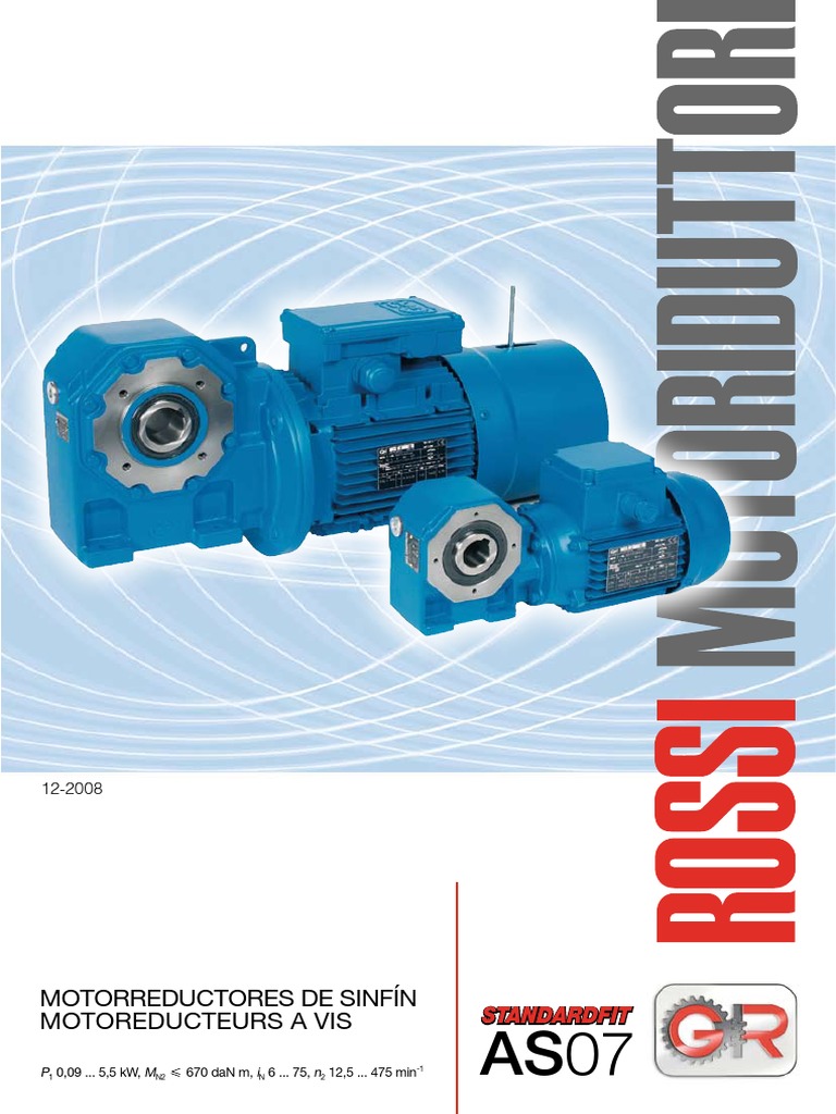 Motorreductores - Rossi | PDF | Cantidades fisicas | Tasas temporales