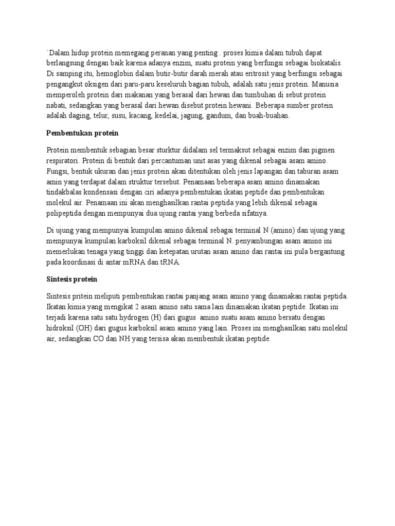 Protein Sebagai Biokatalis | PDF