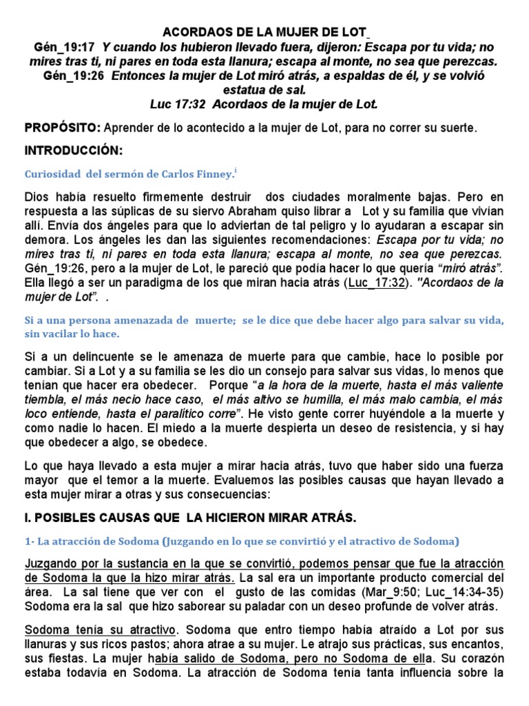Acordaos de La Mujer de Lot | PDF | Dios | Creencia religiosa y doctrina