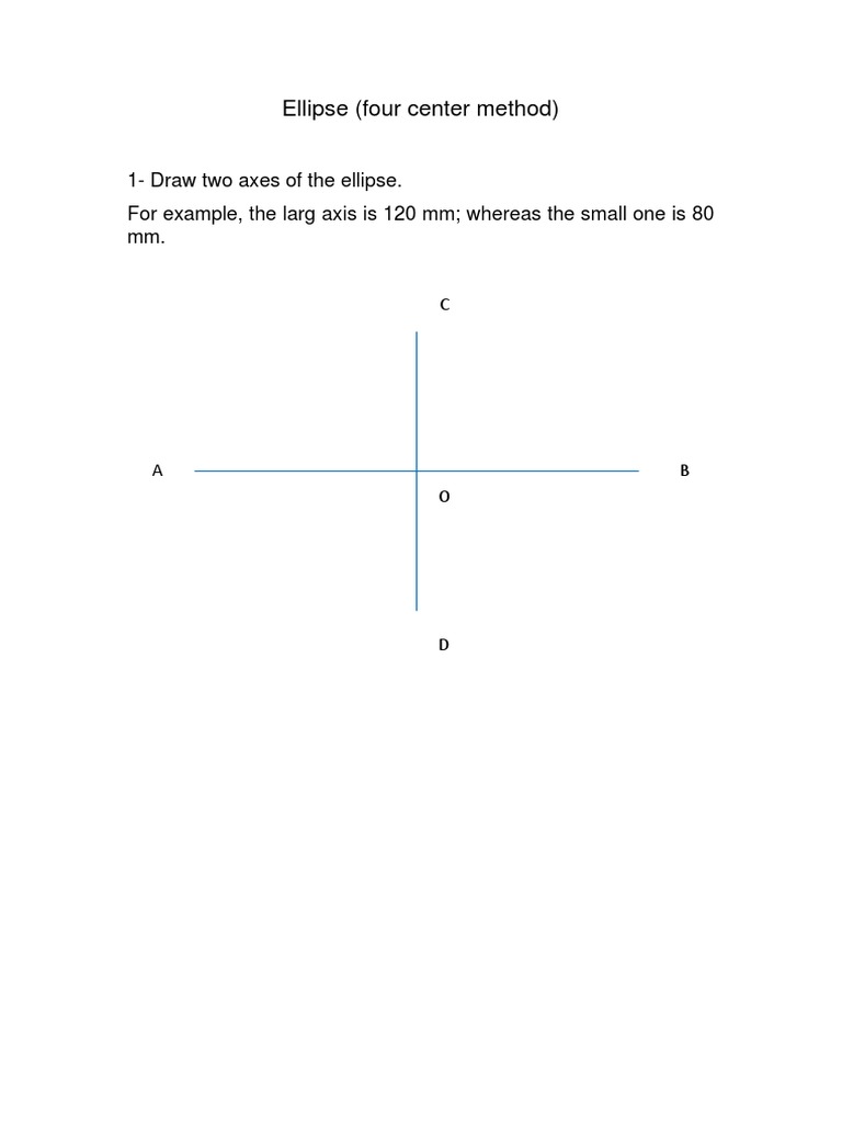 Ellipse (Four Center Method) | PDF
