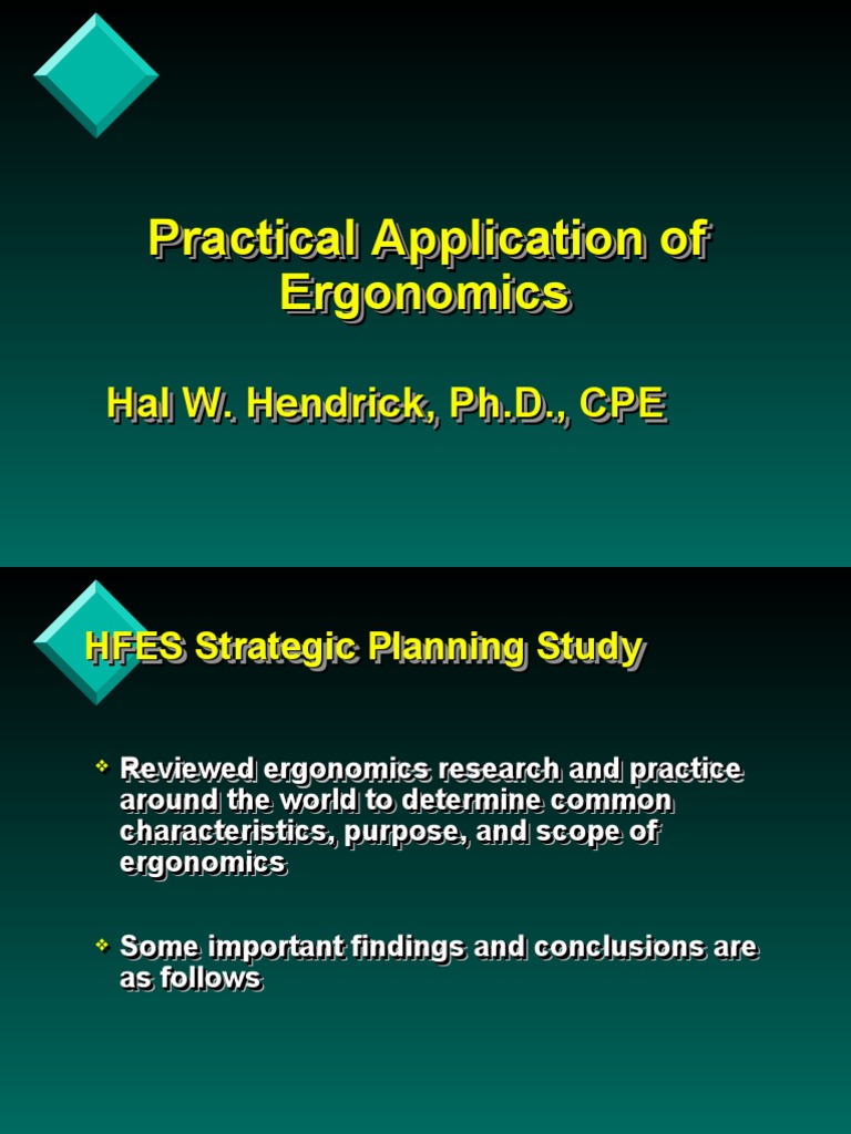 Practical Ergonomics for Enhanced Productivity | PDF | Human Factors ...