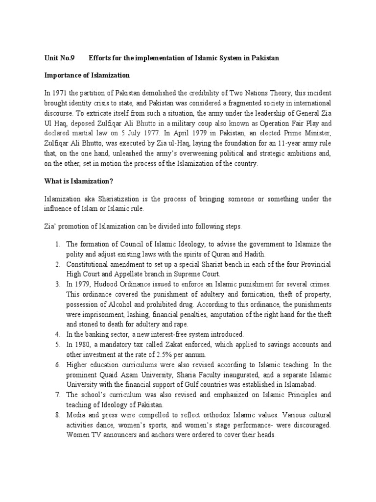 1 Importance of Islamization and Objective Resolution (1949) | PDF ...