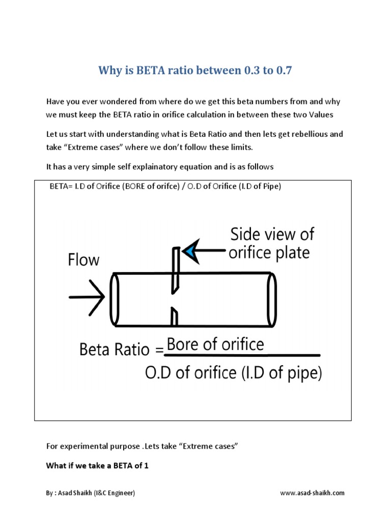 Understanding Orifice Beta Ratio Limits | PDF | Liquids | Civil Engineering