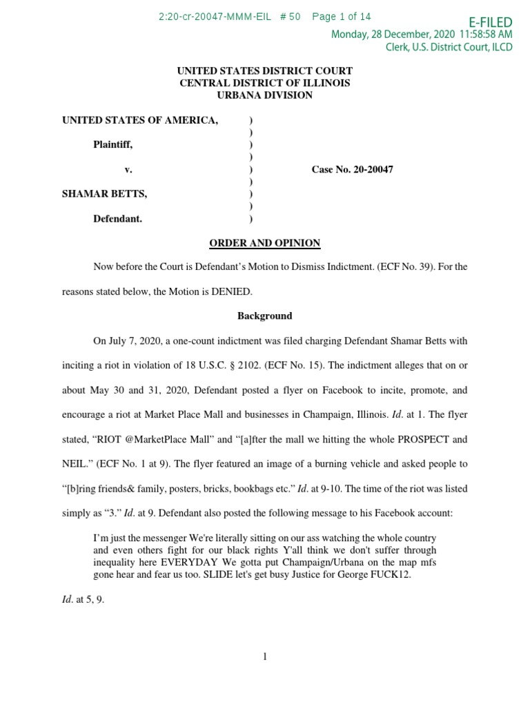 Order and Opinion 12/28/20 | PDF | Overbreadth Doctrine | First ...