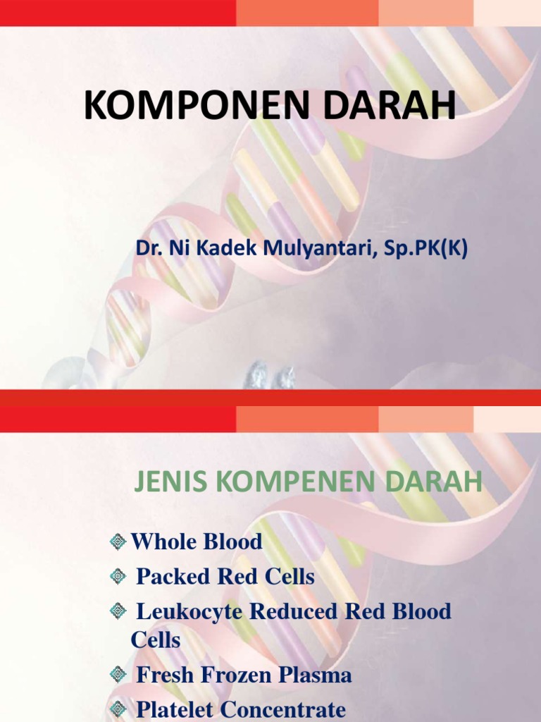 Panduan Komponen Darah | PDF