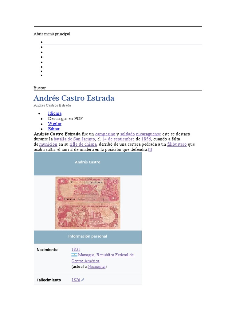 Andres Castro Heroe de Nic | PDF