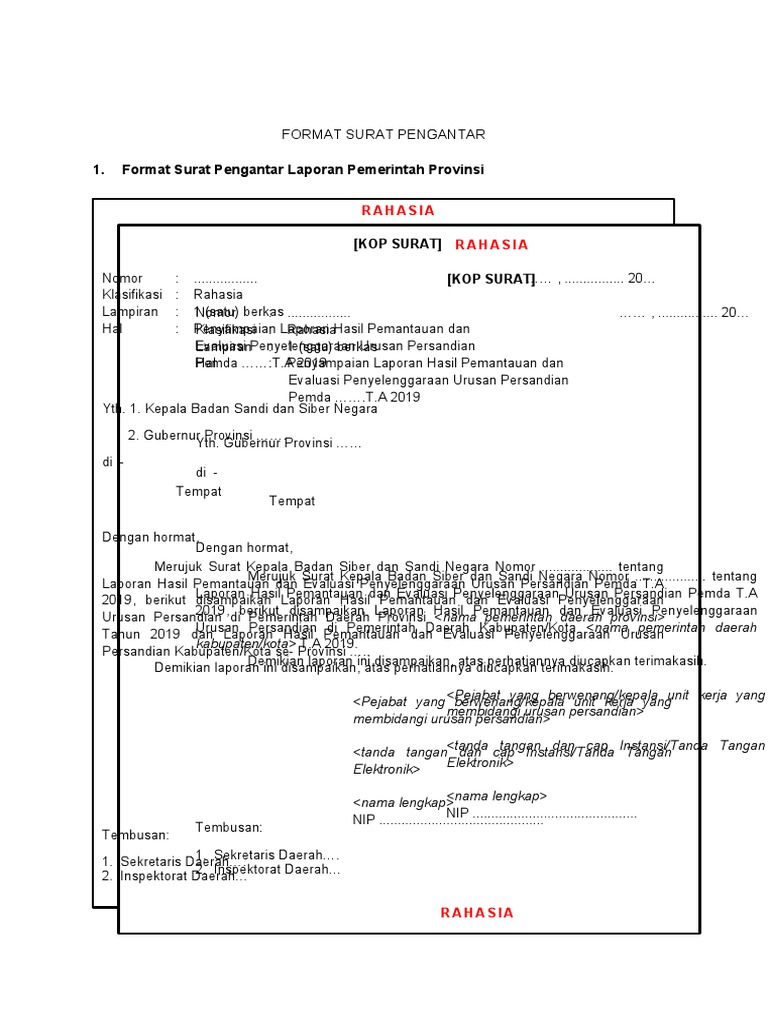 Contoh Lampiran Surat | PDF
