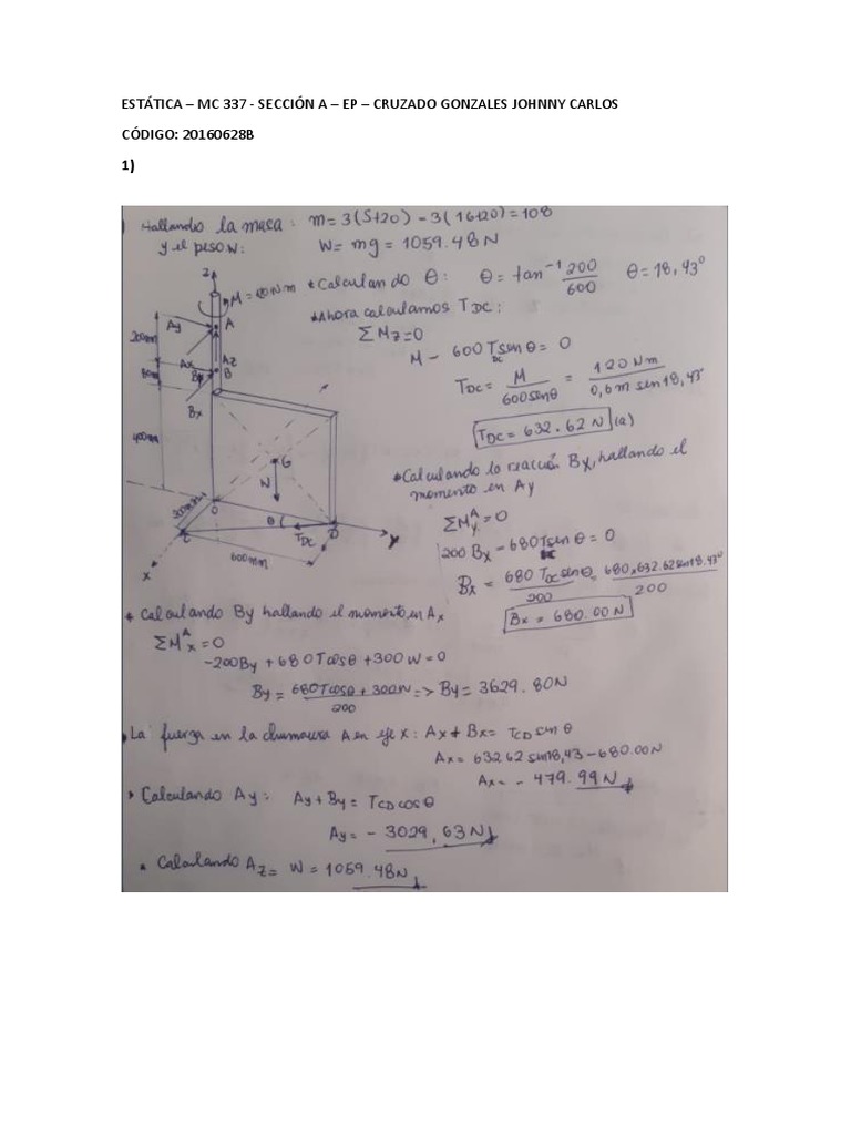 Est - MC 337 - Sección A - Ep - Cruzado Gonzales Johnny Carlos | PDF