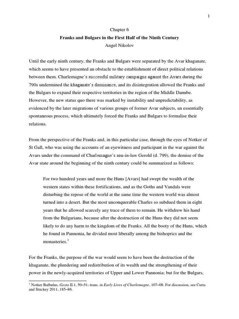 Franks and Bulgars: 9th Century Relations | PDF | Early Middle Ages