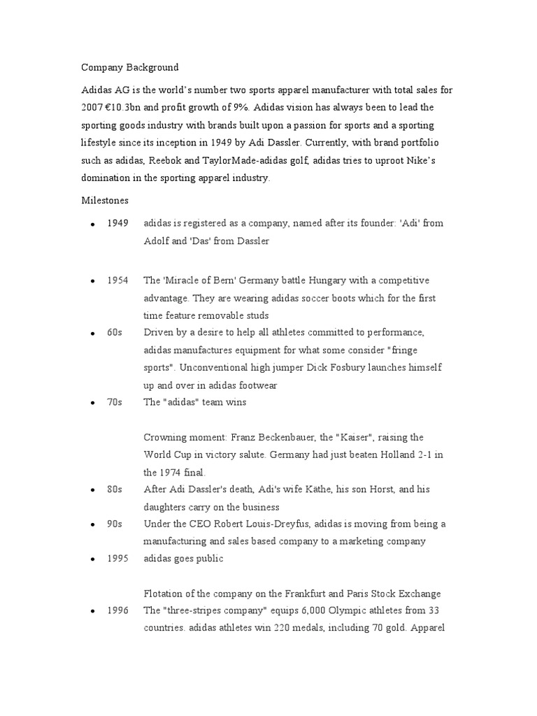 Adidas | PDF | Adidas | Net Income