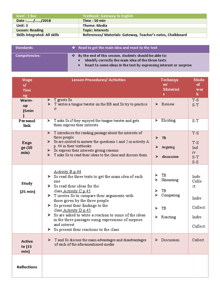 1 Bac Media Reading | PDF | Learning | Behavior Modification