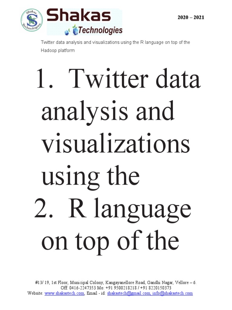Twitter Data Analysis and Visualizations Using The R Language On Top of ...