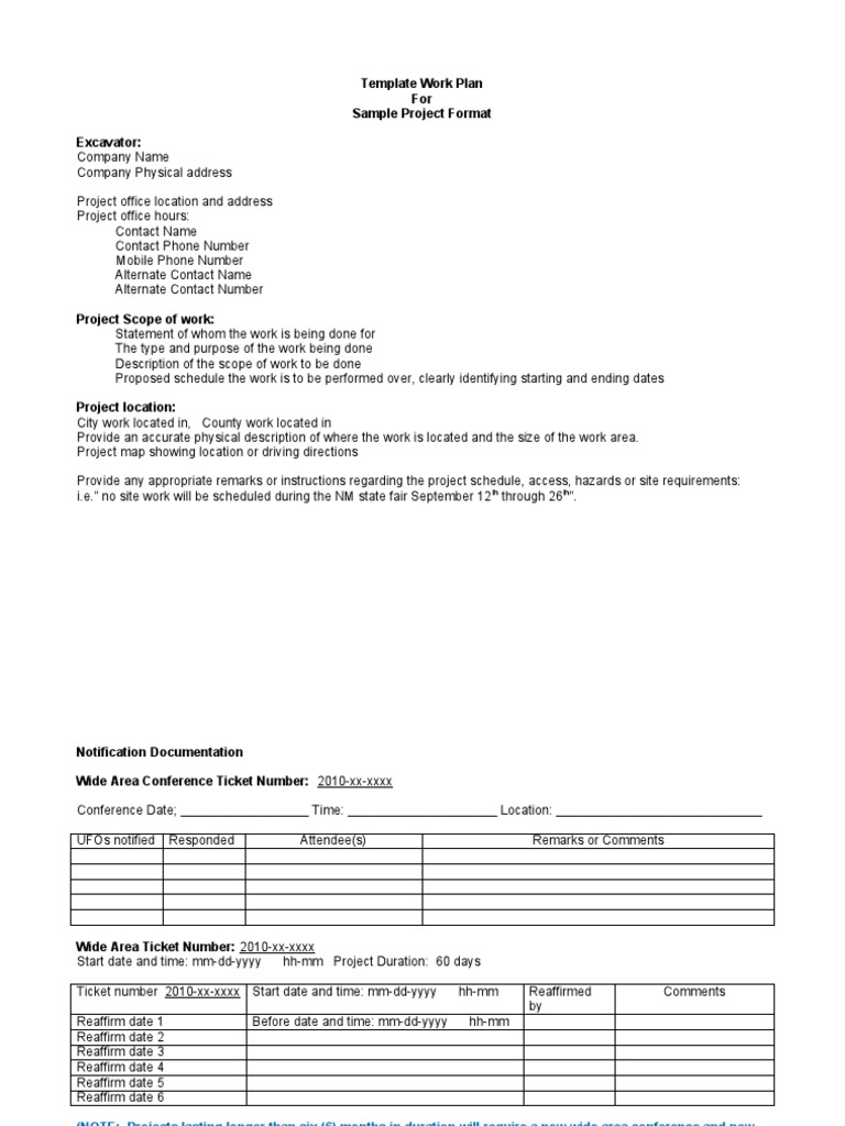 Sample Project Work Plan Template | PDF | Business
