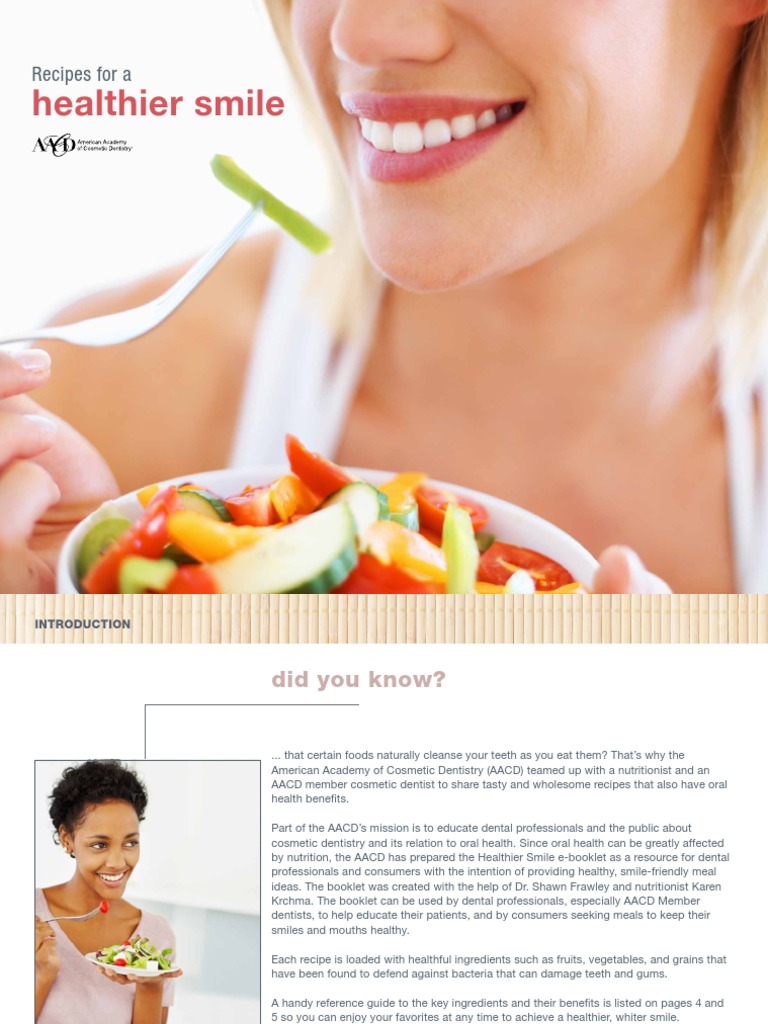 Healthier Smile: Recipes For A | PDF | Dentistry | Teaspoon