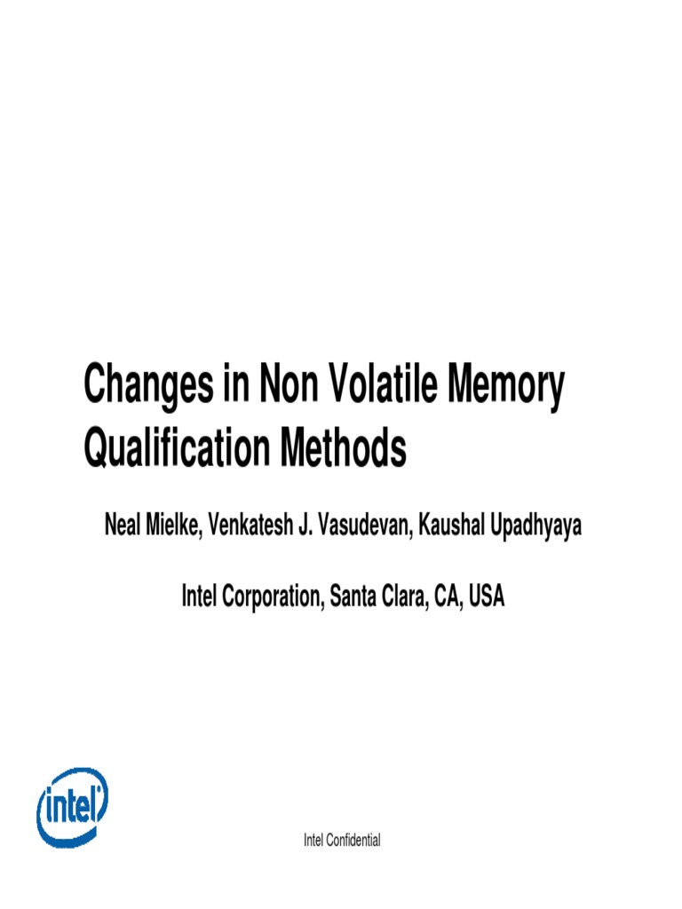 Changes in Non Volatile Memory Qualification Methods | PDF | Flash ...