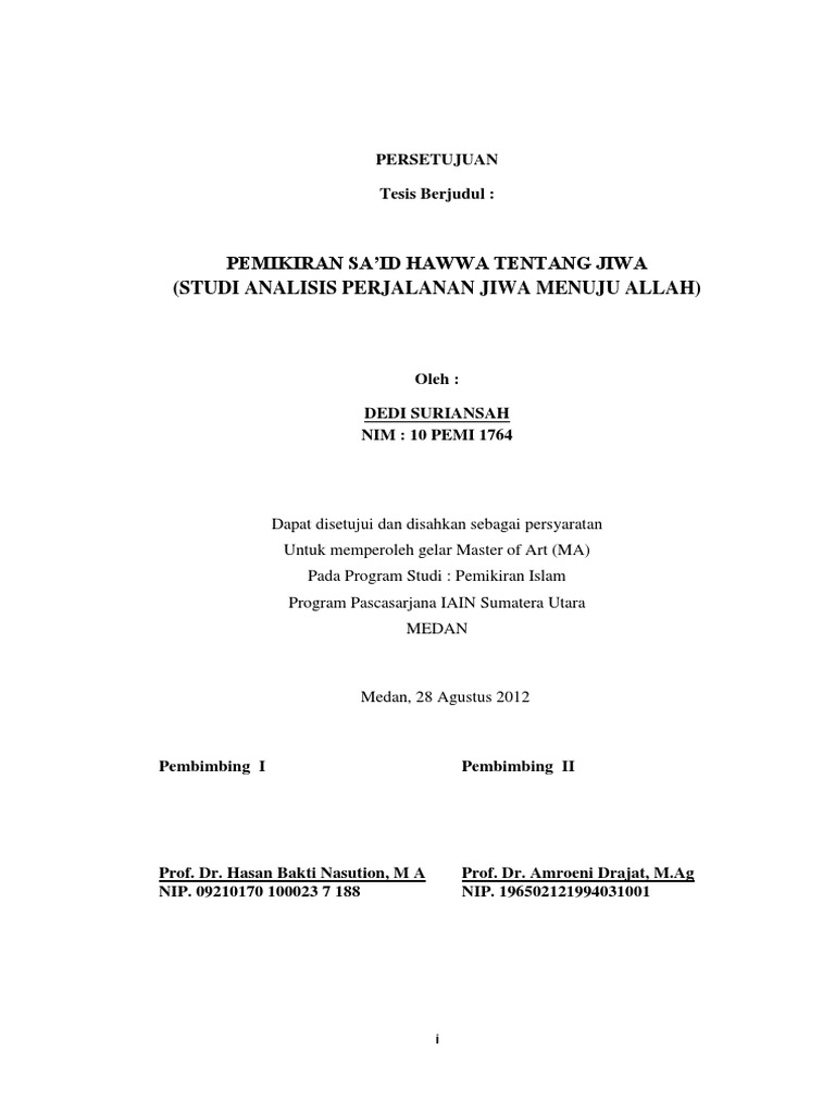 Konsep Jiwa & Tazkiyatun Nafs Said Hawwa | PDF